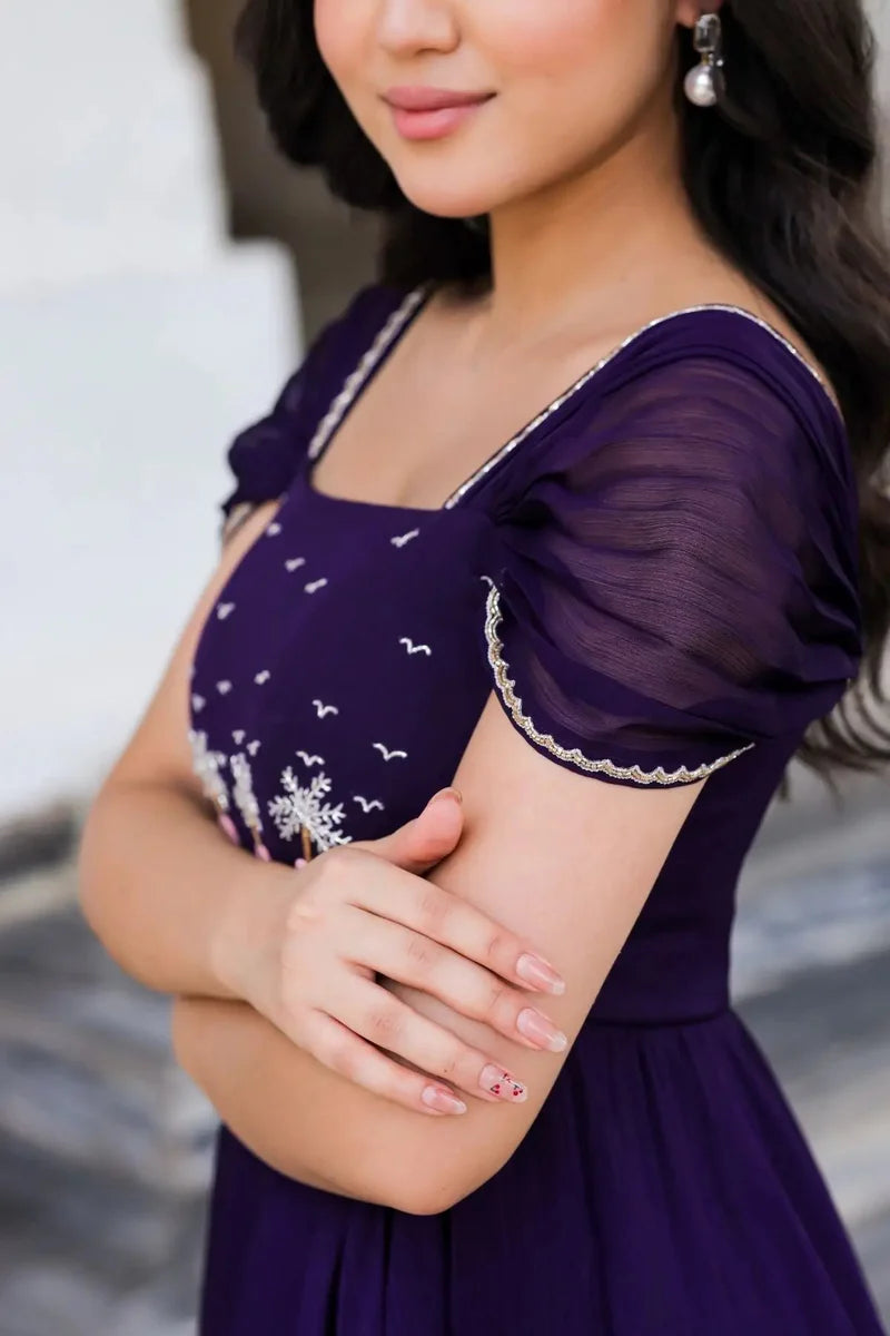 Purple Maxi Gown – Shopzters